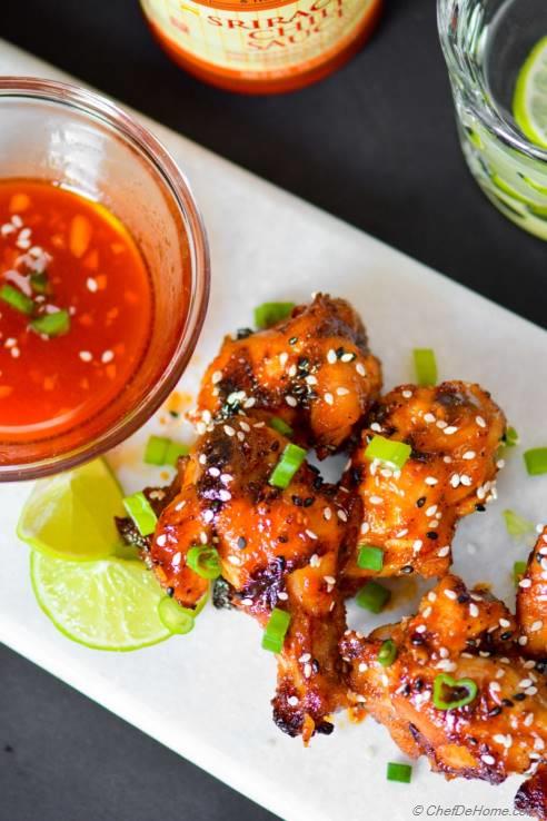 Honey Sriracha Chicken Wings Recipe Chefdehome