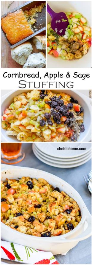 Homemade Cornbread Stuffing with Apples Recipe | ChefDeHome.com