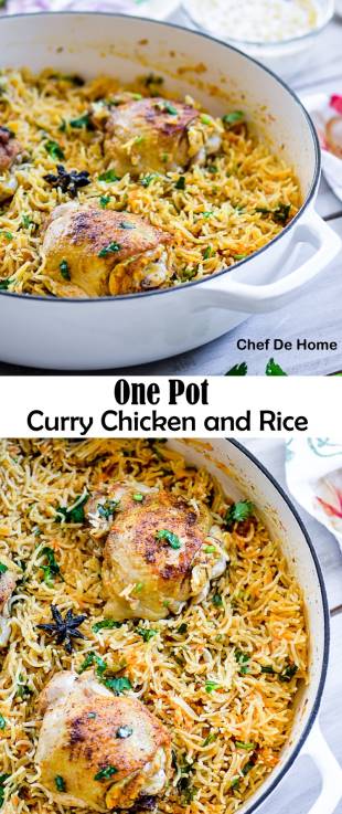 One Pot Curry Chicken and Rice Recipe | ChefDeHome.com