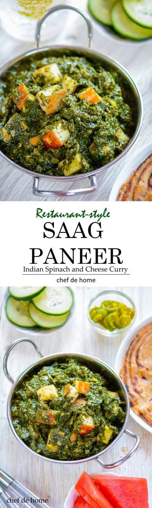 Restaurant Style Palak Saag Paneer Recipe | ChefDeHome.com
