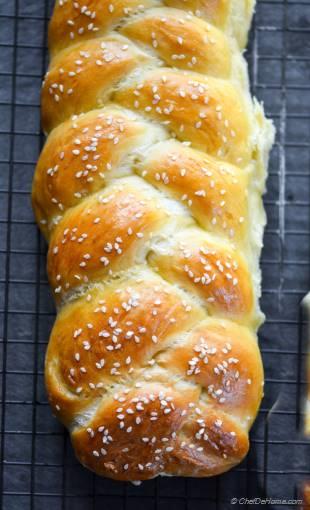 Traditional Braided Challah Bread Recipe | ChefDeHome.com