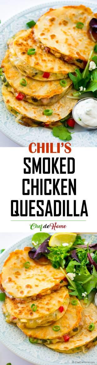Smoked Chicken Quesadillas Recipe | ChefDeHome.com