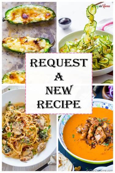Request A Recipe | ChefDeHome.com
