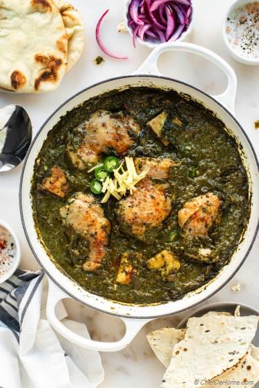 Chicken Saag Recipe | ChefDeHome.com