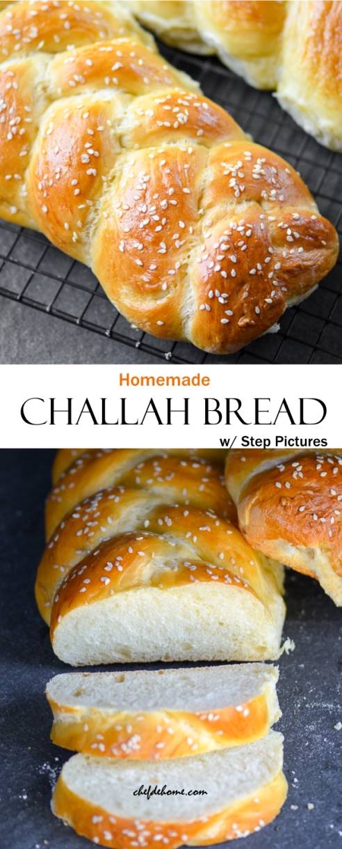 Traditional Braided Challah Bread Recipe | ChefDeHome.com
