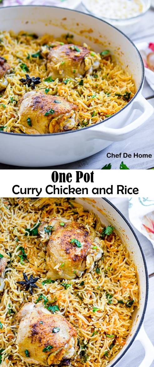 One Pot Curry Chicken and Rice Recipe | ChefDeHome.com