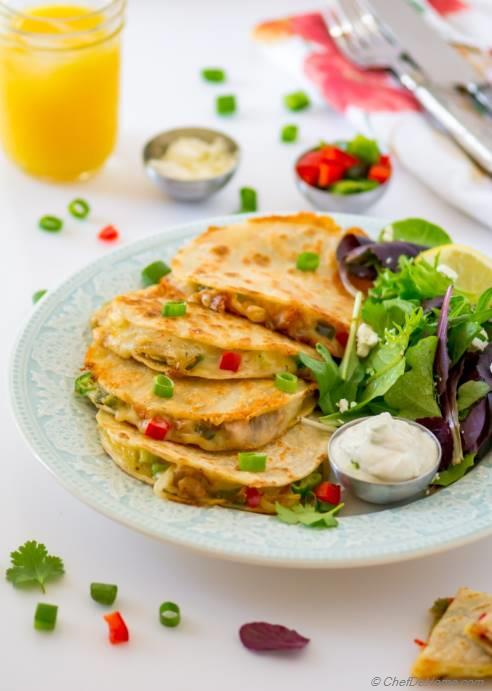 Smoked Chicken Quesadillas Recipe | ChefDeHome.com