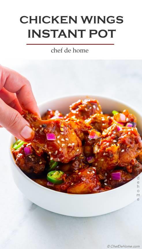 Instant Pot Chicken Wings Recipe | ChefDeHome.com