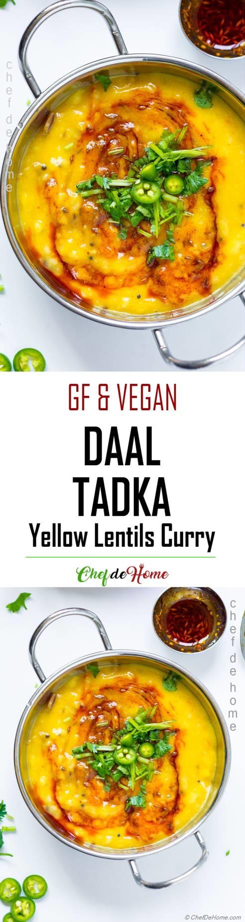 Yellow Daal Tadka Recipe | ChefDeHome.com