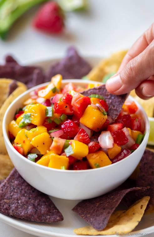 Spicy Mango Salsa Recipe | ChefDeHome.com
