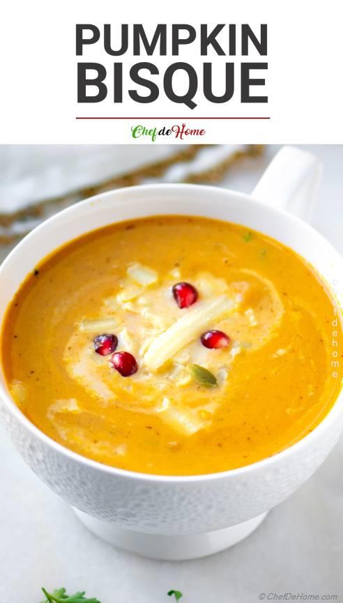 Savory Pumpkin Bisque Recipe | ChefDeHome.com