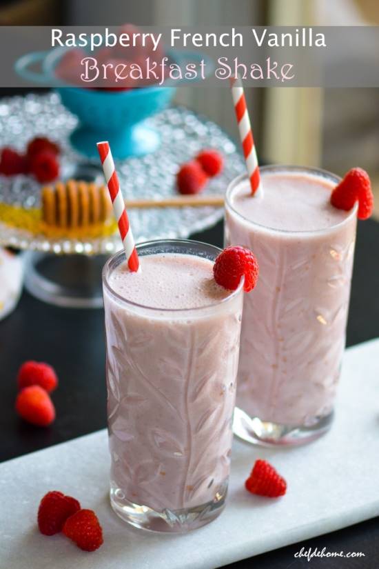 Raspberry French Vanilla Carnation Breakfast Shake Recipe | ChefDeHome.com