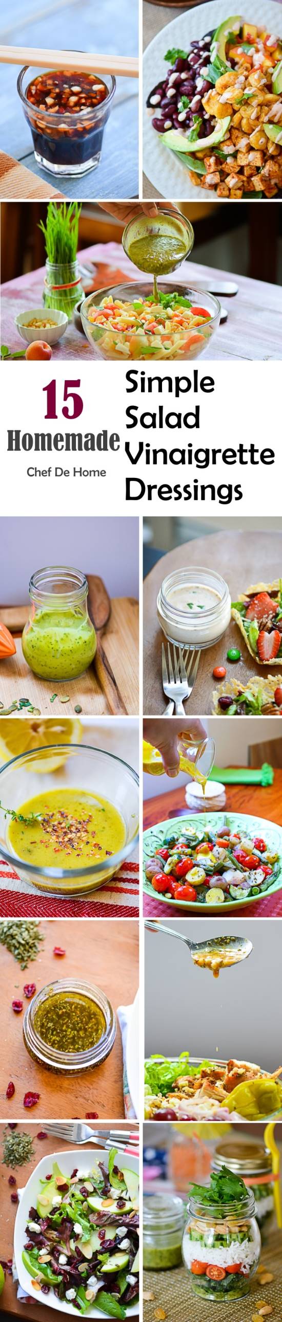 15 Homemade Simple Salad Vinaigrette Dressings Meals | ChefDeHome.com