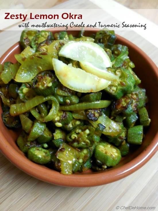 Creole Lemon Okra Recipe | ChefDeHome.com