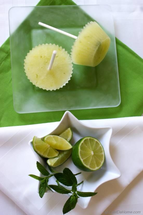Cucumber Lime Cocktail Ice Pops Recipe | ChefDeHome.com