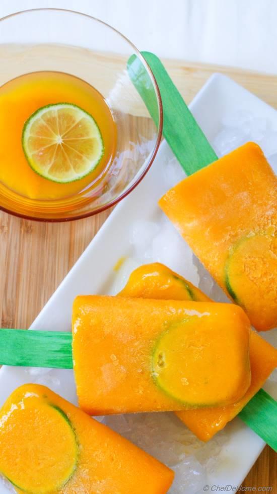 Mango On The Rocks Cocktail Ice Pops Recipe | ChefDeHome.com