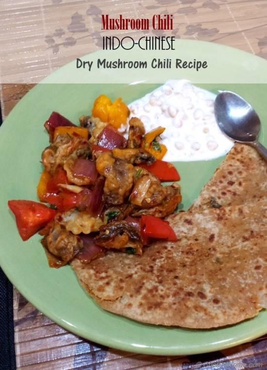 Indo-Chinese Mushroom Chili Recipe | ChefDeHome.com