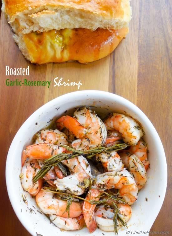 Roasted Shrimp with garlic-rosemary and thyme Recipe | ChefDeHome.com