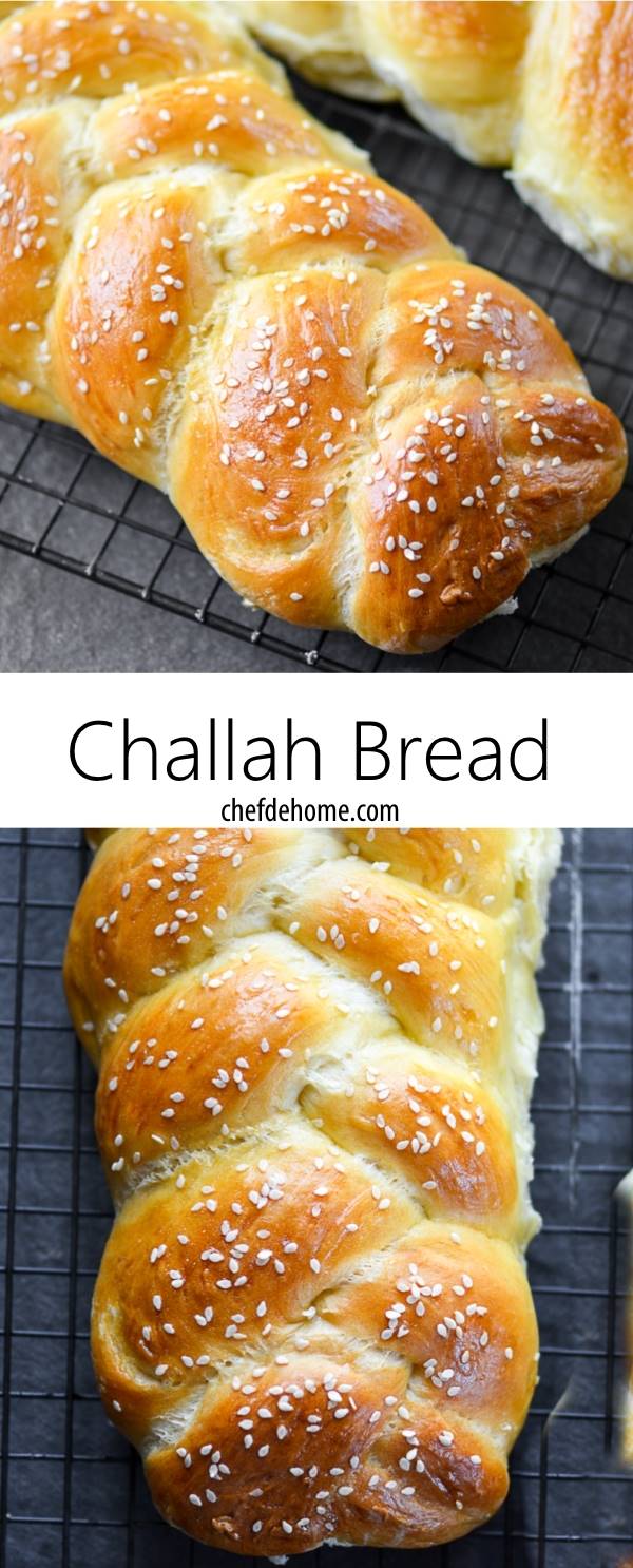 Traditional Braided Challah Bread Recipe | ChefDeHome.com