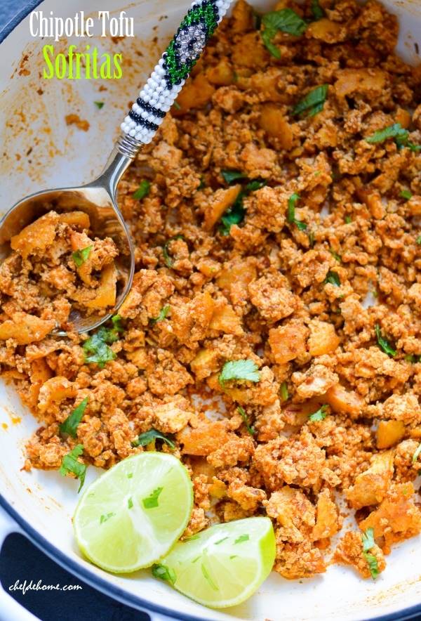 Mexican Chipotle Tofu Sofritas Taquitos Recipe | ChefDeHome.com