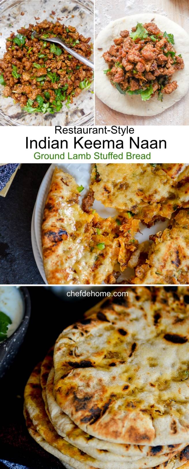 Restaurant-Style Indian Keema Naan - Stuffed Lamb Bread Recipe ...