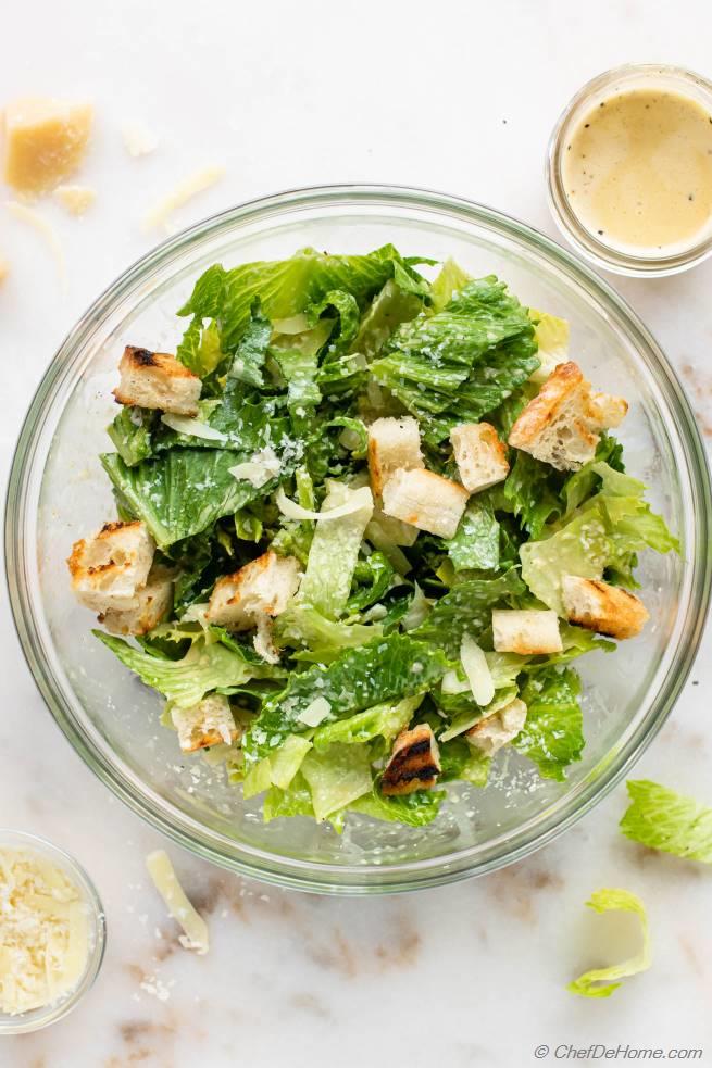 Classic Caesar Salad Recipe | ChefDeHome.com