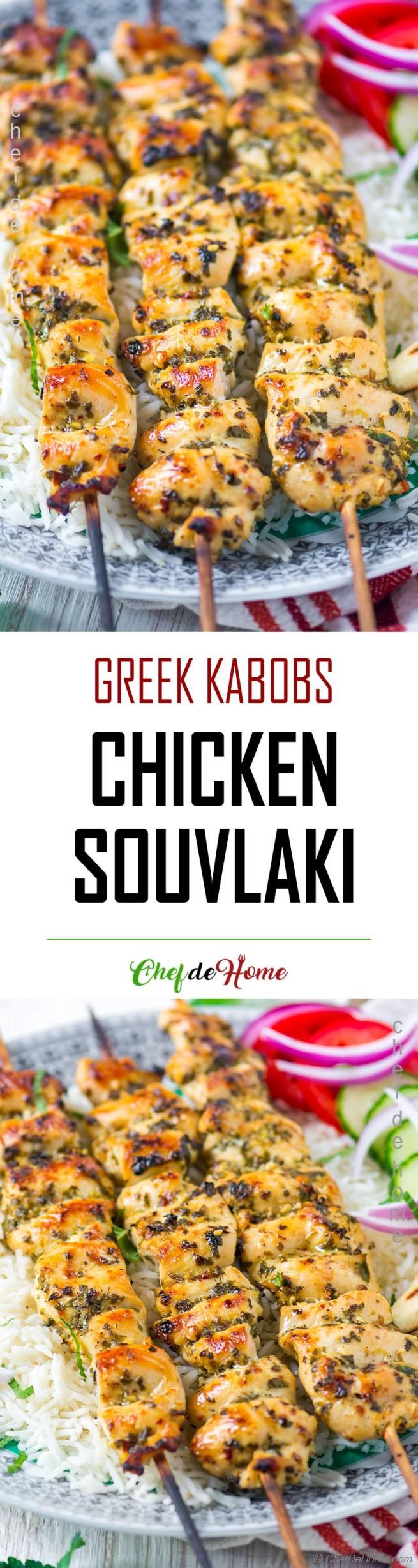 Chicken Souvlaki Recipe | ChefDeHome.com