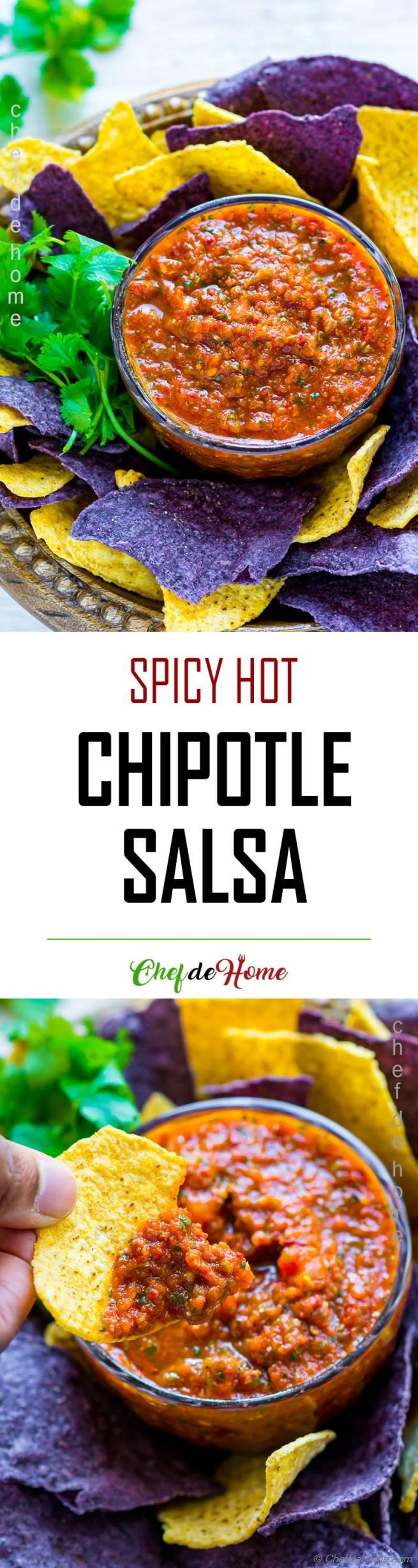 Chipotle Salsa (Hot Salsa) Recipe | ChefDeHome.com