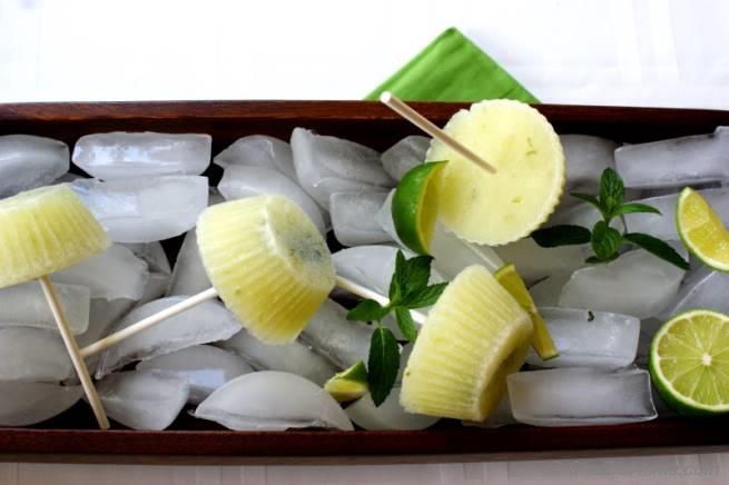 Cucumber Lime Cocktail Ice Pops Recipe | ChefDeHome.com