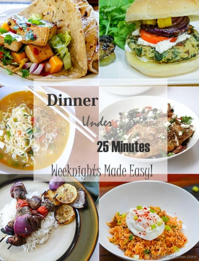 Weeknight Dinners in 25 Minutes or Less Meals | ChefDeHome.com