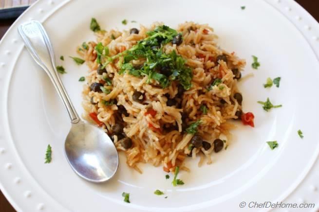 Green Garbanzo Beans Pilaf Recipe | ChefDeHome.com