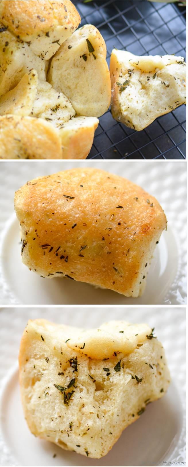 Buttery Pull-Apart Herb Monkey Bread Recipe | ChefDeHome.com