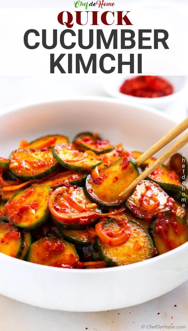 Cucumber Kimchi Recipe | ChefDeHome.com