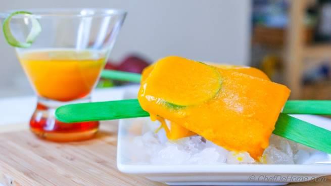 Mango On The Rocks Cocktail Ice Pops Recipe | ChefDeHome.com
