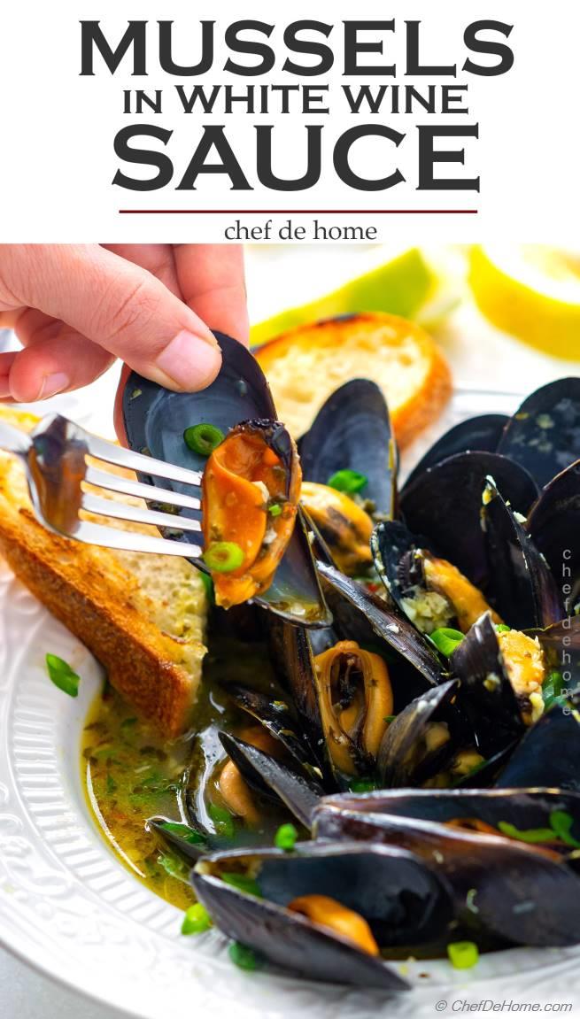 How to Cook Mussels | Mussels in White Wine Sauce Recipe | ChefDeHome.com