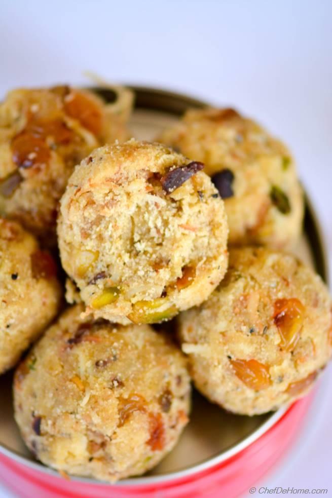Indian Sweet Rava (Semolina) Ladoo Recipe | ChefDeHome.com