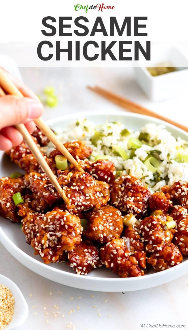 Sesame Chicken Recipe | ChefDeHome.com