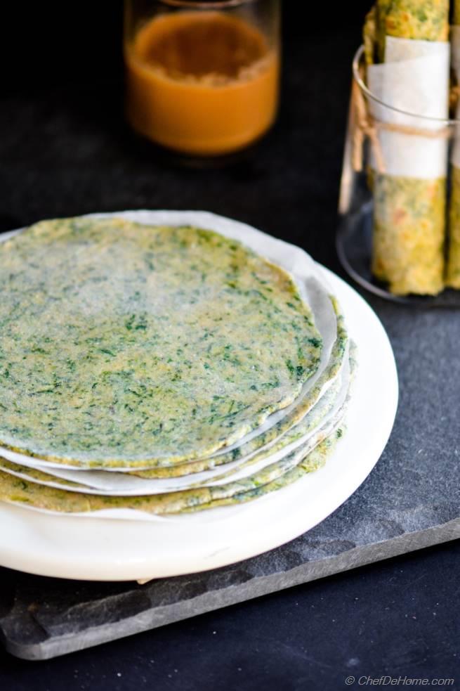 DIY | Freezer Ready Spinach Flat Bread | Indian Palak Roti Recipe ...
