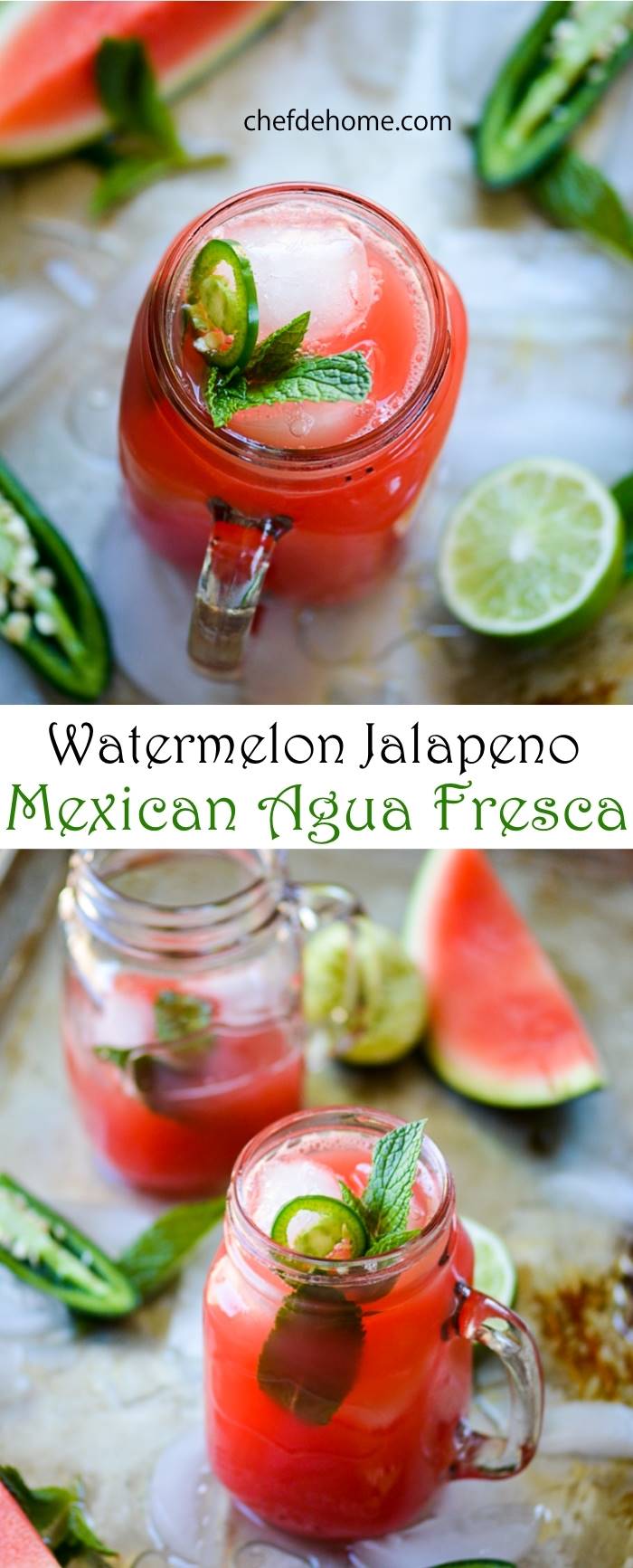Mexican Watermelon-Jalapeno Agua Fresca Recipe | ChefDeHome.com
