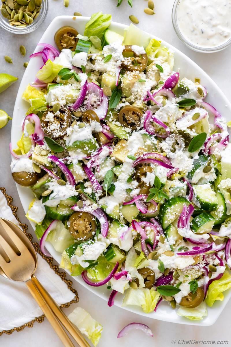 Cucumber Avocado Salad Recipe | ChefDeHome.com