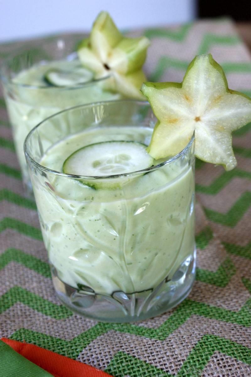 Refreshing Green Cucumber, Avocado, and Lime Cooler Recipe | ChefDeHome.com