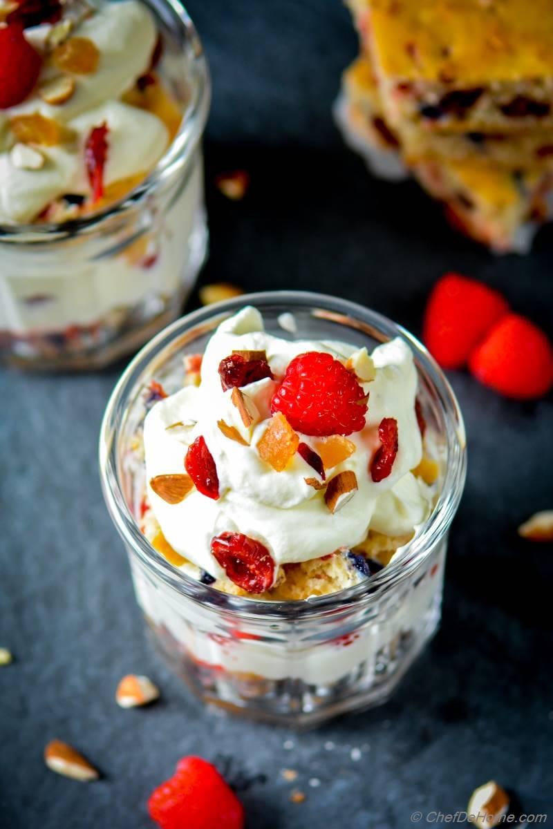 Ginger Mixed Berry Cake Trifle Recipe | ChefDeHome.com