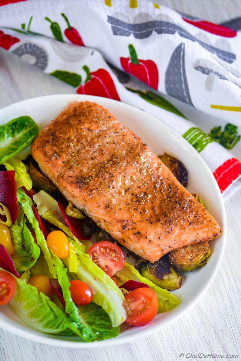 Cedar Plank Salmon with Beets Salad Recipe | ChefDeHome.com