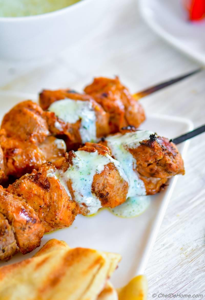 Grilled Tandoori Turkey Tikka Skewers Recipe | ChefDeHome.com