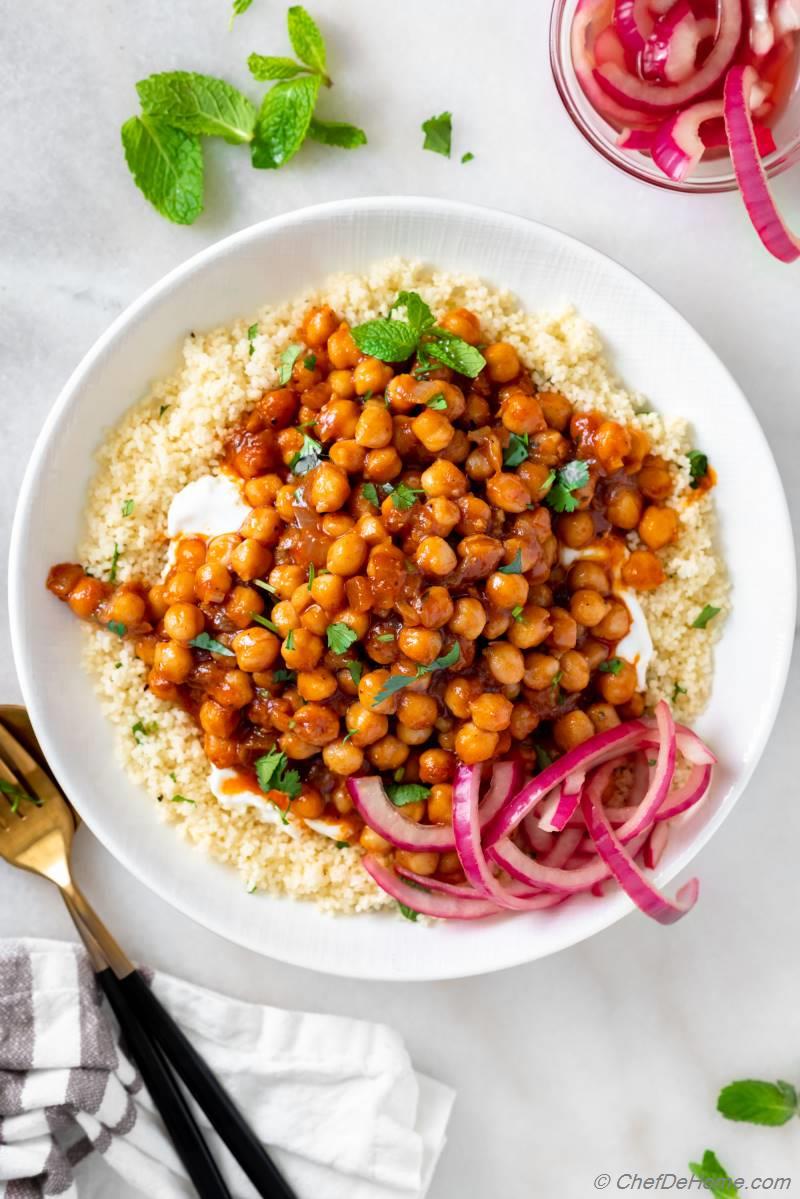 Harissa Chickpeas Recipe | ChefDeHome.com