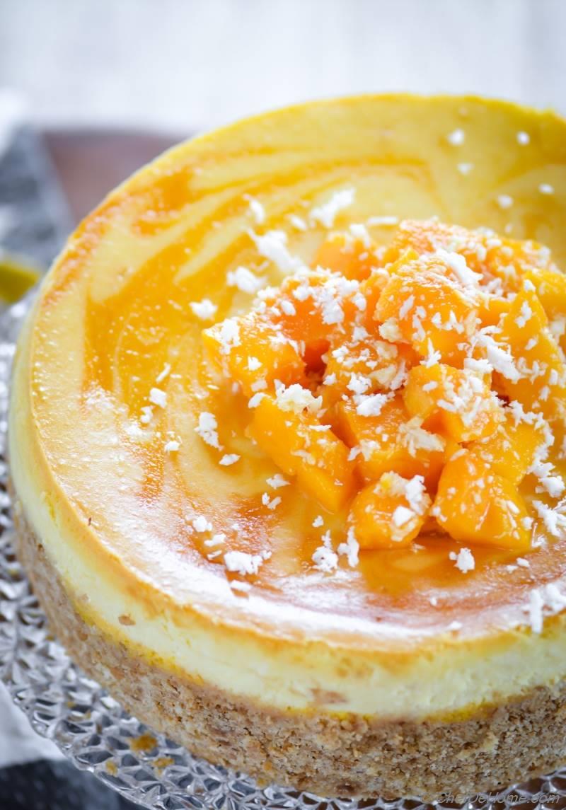 Mango Cheesecake Recipe | ChefDeHome.com