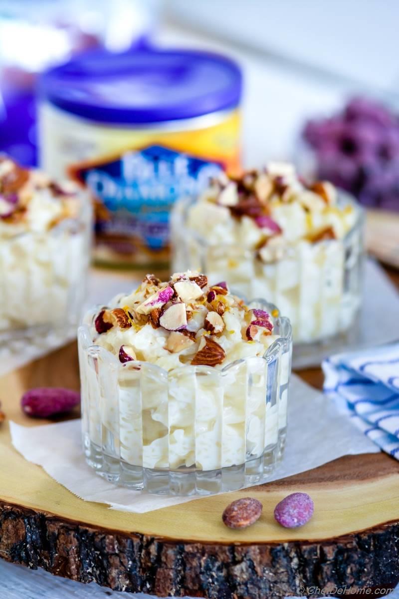 Egg-less Rice Pudding with Almonds Recipe | ChefDeHome.com