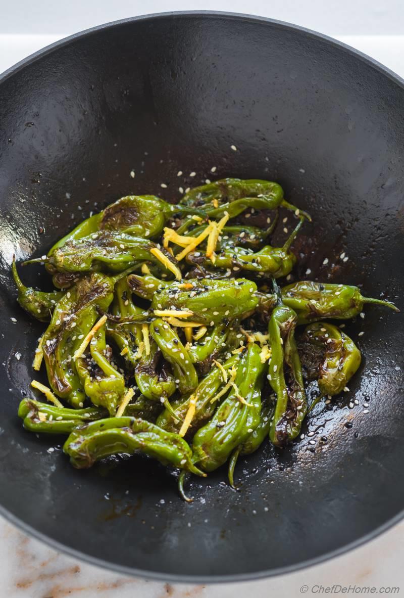 Blistered Shishito Peppers with Dipping Sauce Recipe | ChefDeHome.com