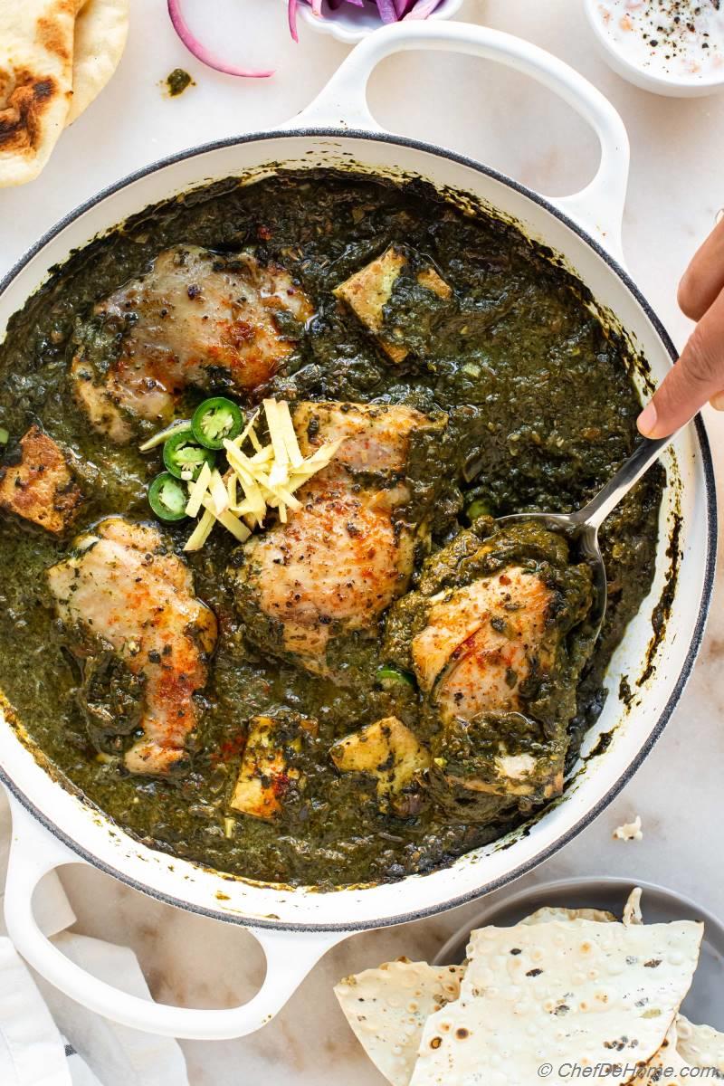 Chicken Saag Recipe | ChefDeHome.com