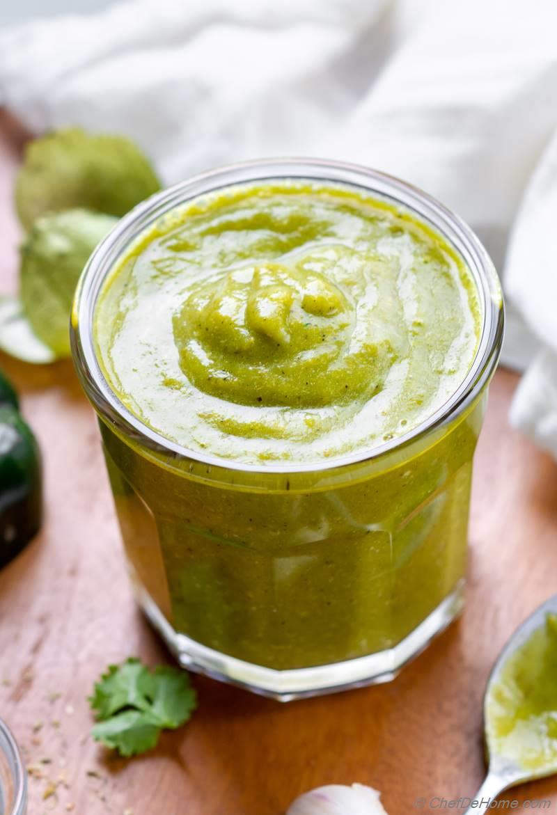 Roasted Tomatillo Sauce Recipe | ChefDeHome.com